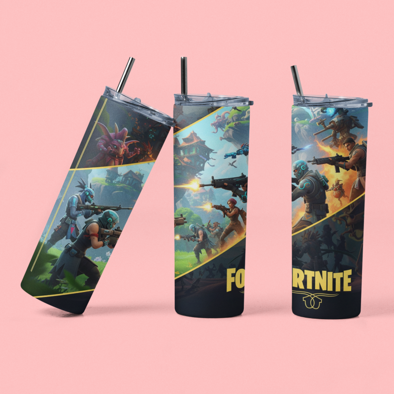 Gamer Fortnight 20oz Drinks Tumbler - Bright Blanks Sublimation