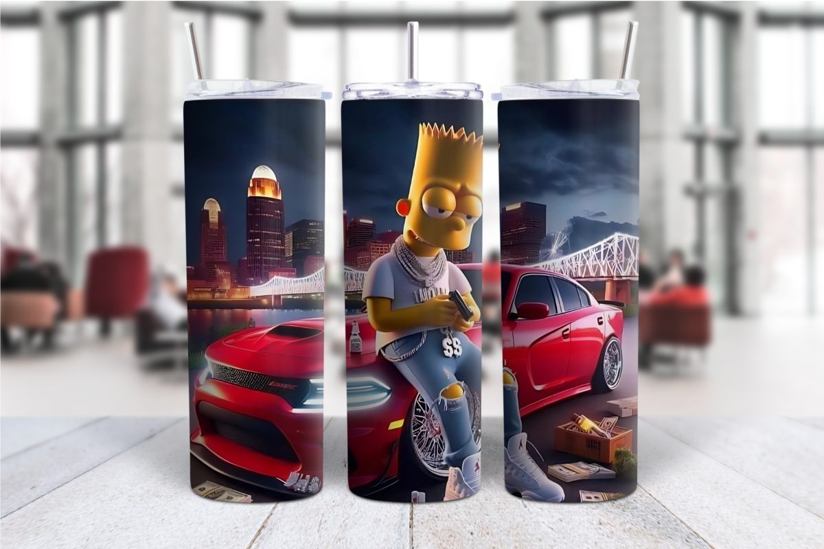 Bart Simpson 20oz Tumbler - Bright Blanks Sublimation